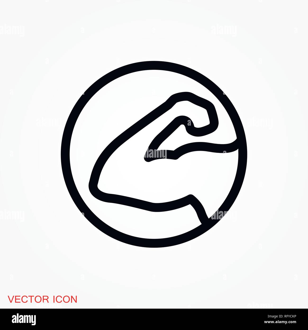Muscle icon logo, vector sign symbol for design Stock Vector Image ...