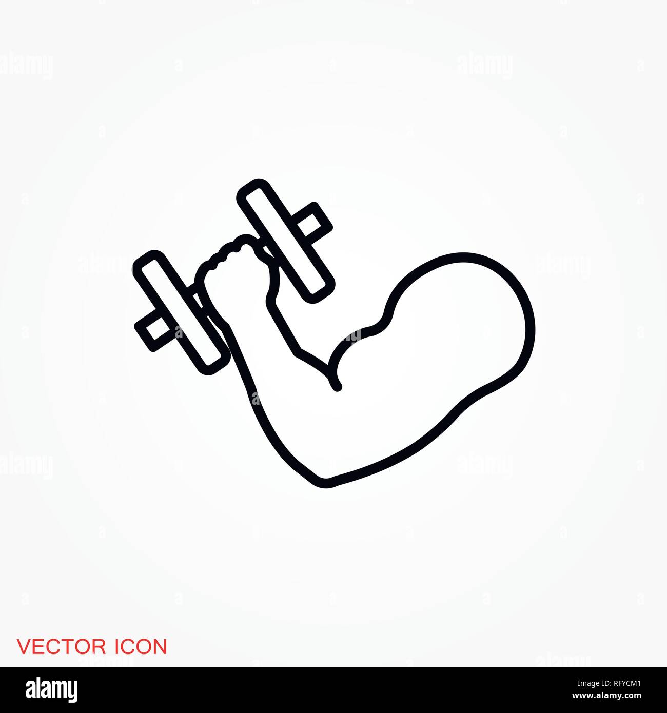 Muscle icon logo, vector sign symbol for design Stock Vector Image ...