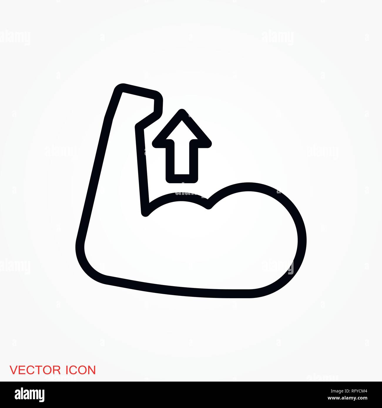 Muscle icon logo, vector sign symbol for design Stock Vector Image ...