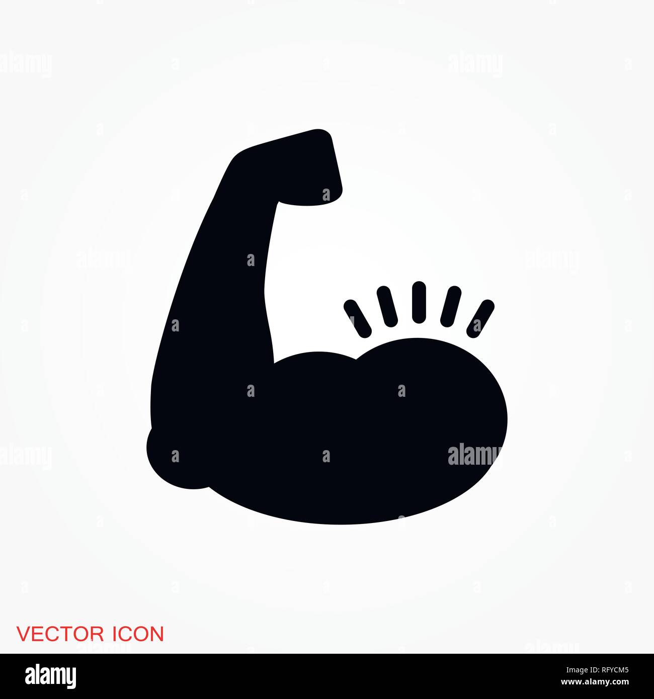 Muscle icon logo, vector sign symbol for design Stock Vector Image ...
