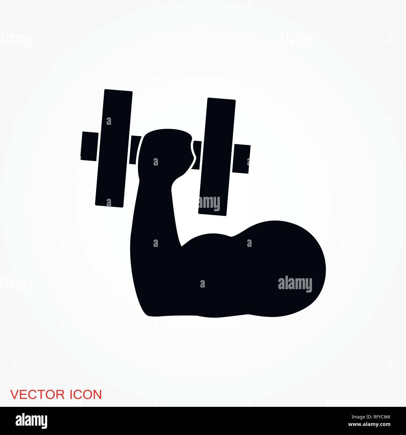 Muscle icon logo, vector sign symbol for design Stock Vector Image ...