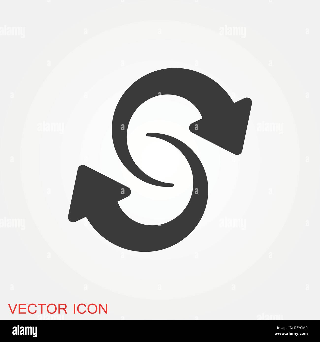 Exchange and convert icon. Arrow trade return. Vector illustration ...