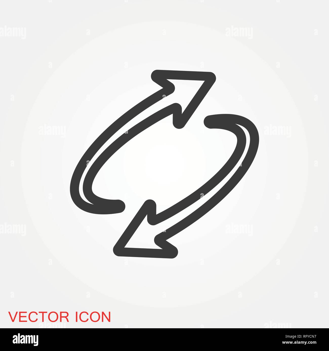 Exchange and convert icon. Arrow trade return. Vector illustration ...