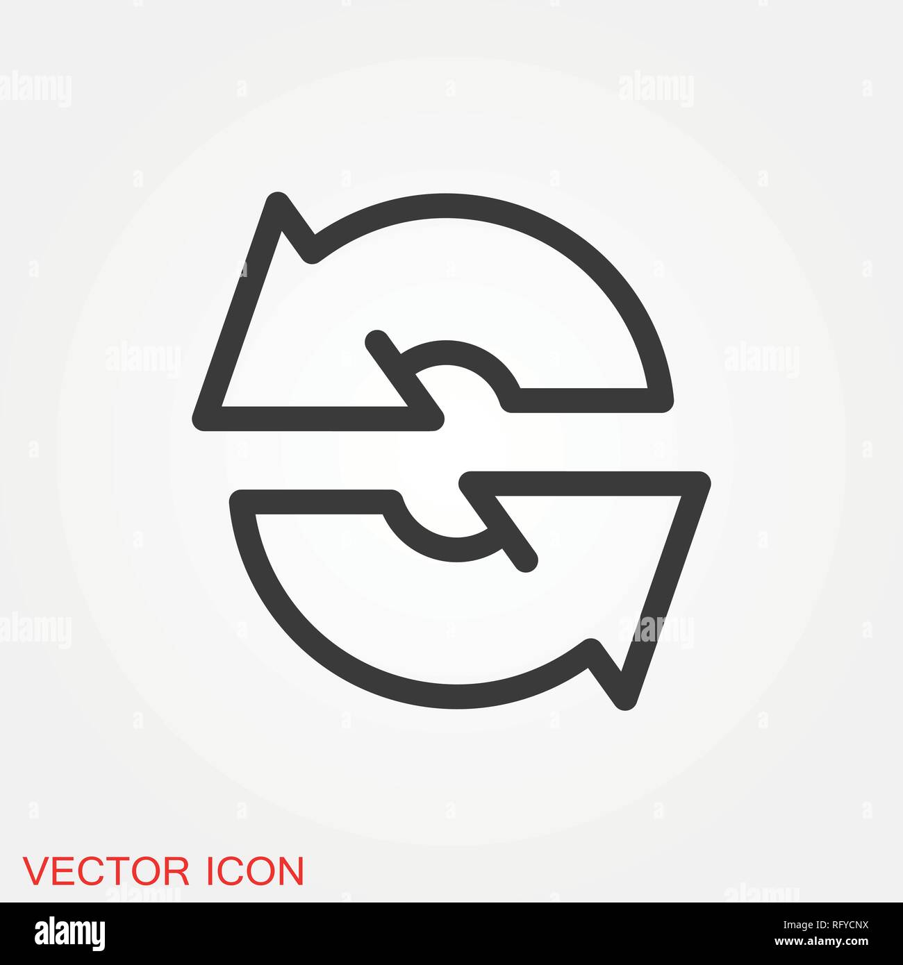 Exchange and convert icon. Arrow trade return. Vector illustration ...