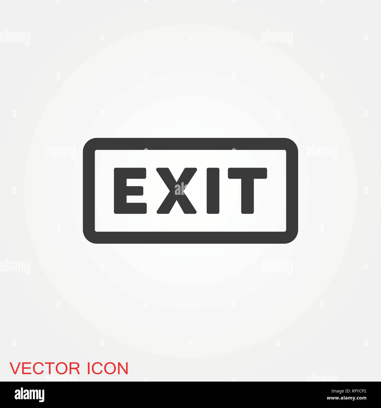 The exit icon. Logout and output logo, illustration, vector sign symbol ...