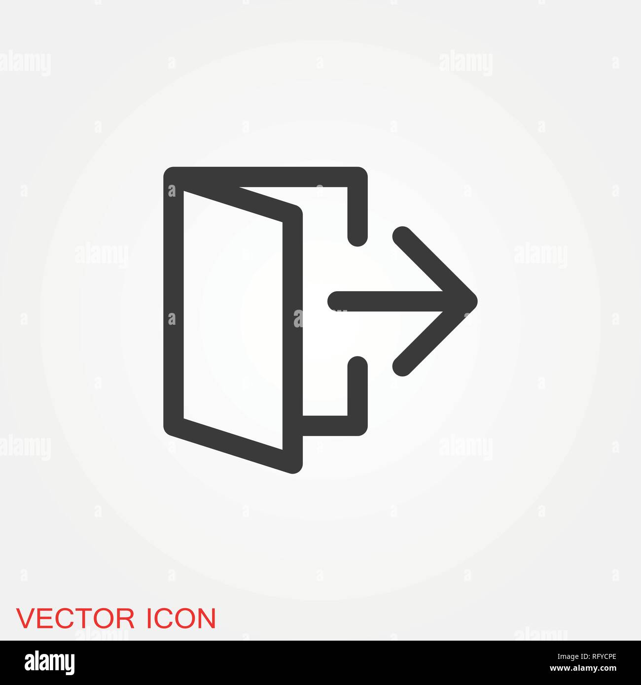 The Exit Icon Logout And Output Logo Illustration Vector Sign Symbol For Design Stock Vector