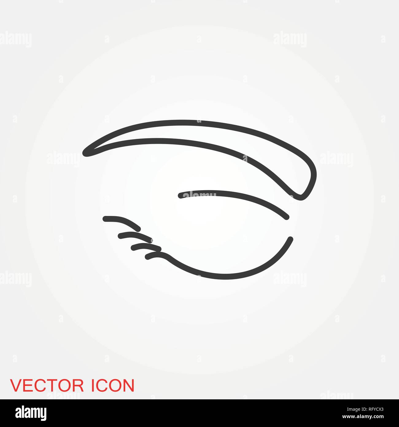 Eyebrow icon. Eyebrow tattoo. logo, illustration, vector sign symbol ...