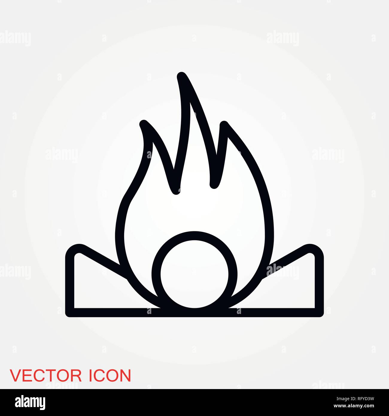 Fire icon logo, illustration, vector sign symbol for design Stock ...
