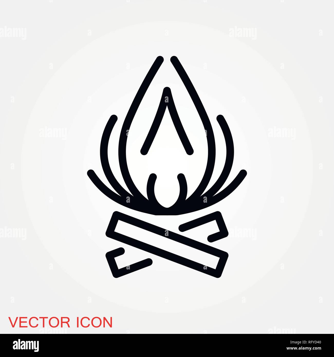 Fire icon logo, illustration, vector sign symbol for design Stock ...
