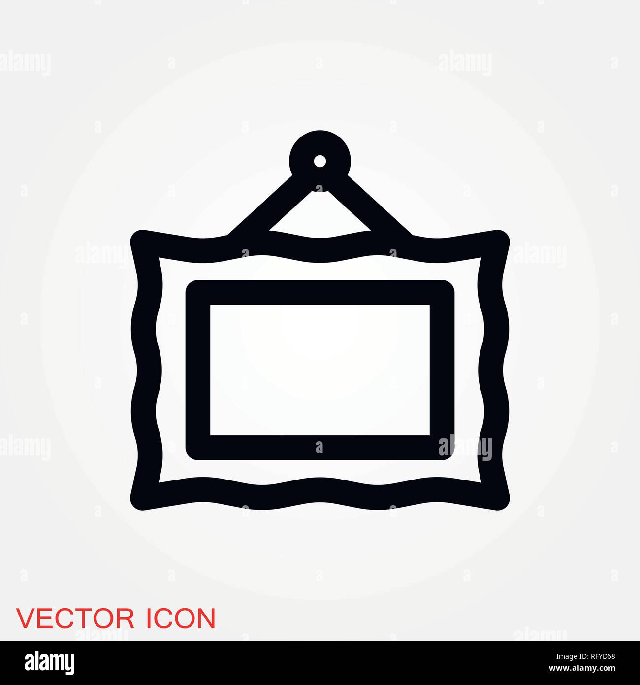 Frame icon vector, frame icon for web and app logo, illustration ...