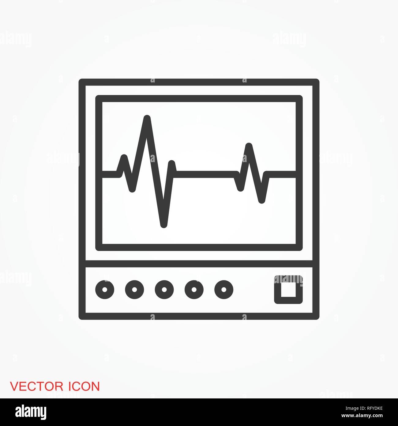 Heartbeat icon logo, vector sign symbol for design Stock Vector Image ...