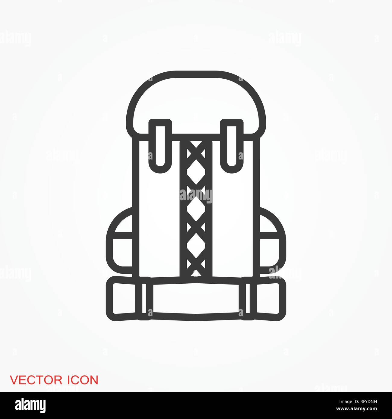 Backpack icon logo, vector sign symbol for design Stock Vector Image ...