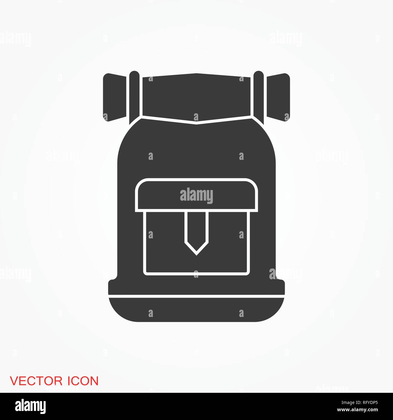 Backpack icon logo, vector sign symbol for design Stock Vector Image ...