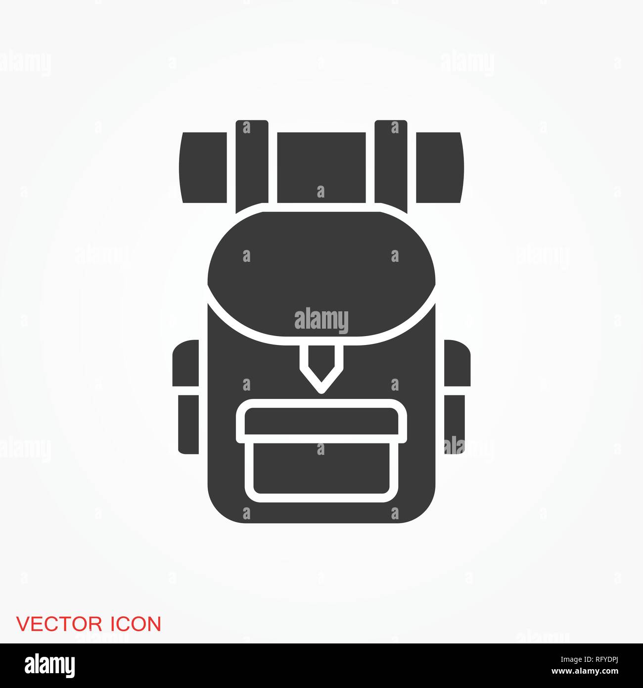 Backpack icon logo, vector sign symbol for design Stock Vector Image ...