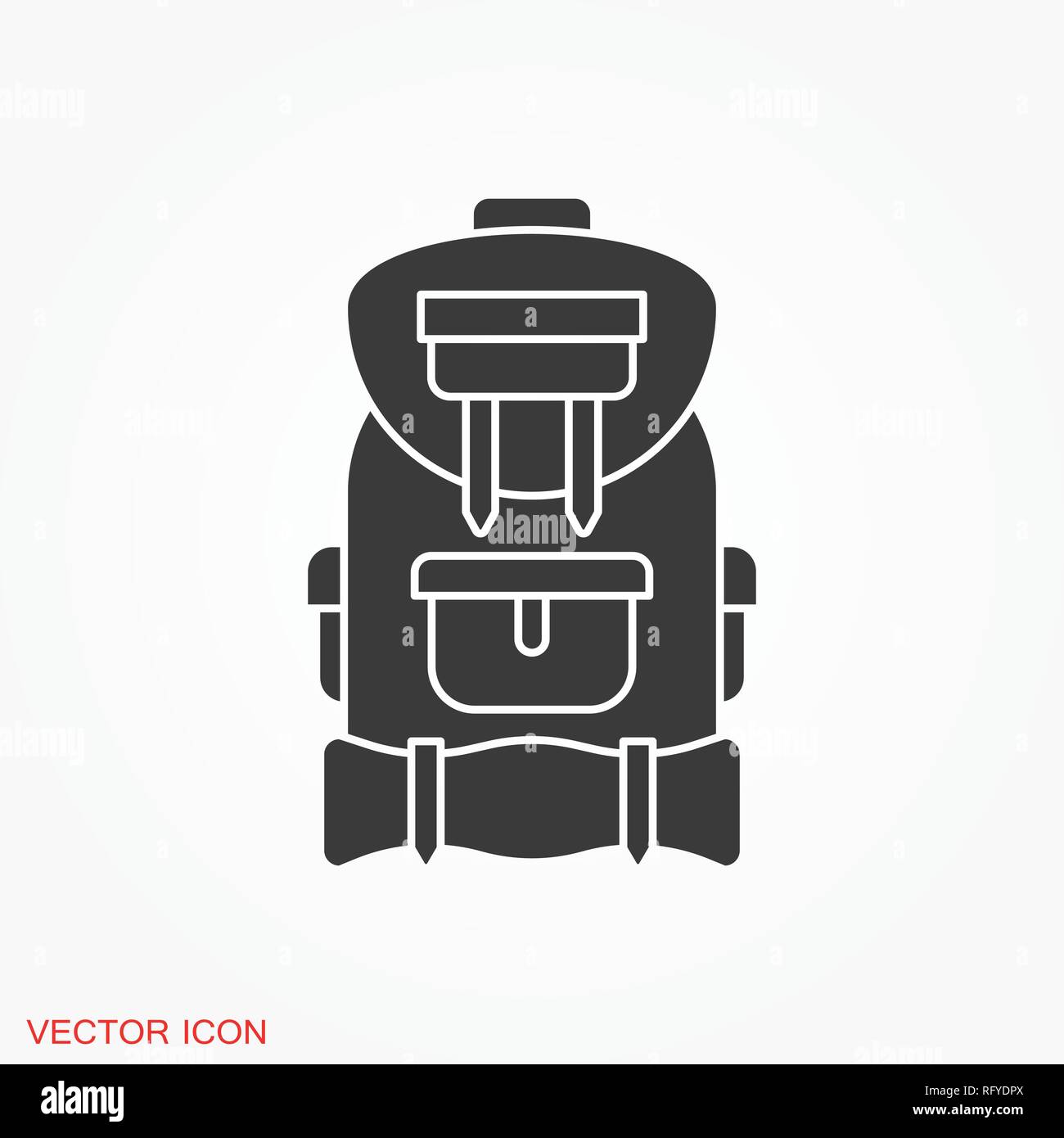 Backpack icon logo, vector sign symbol for design Stock Vector Image ...