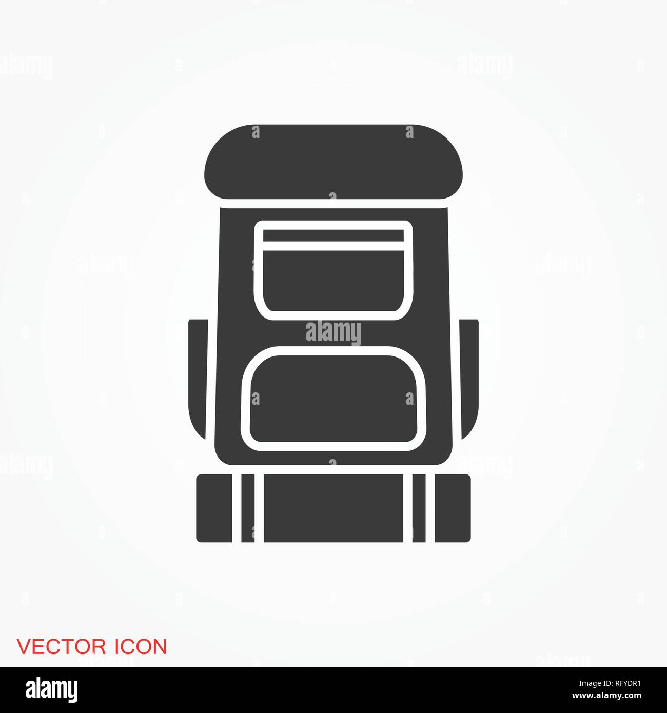 Backpack icon logo, vector sign symbol for design Stock Vector Image ...