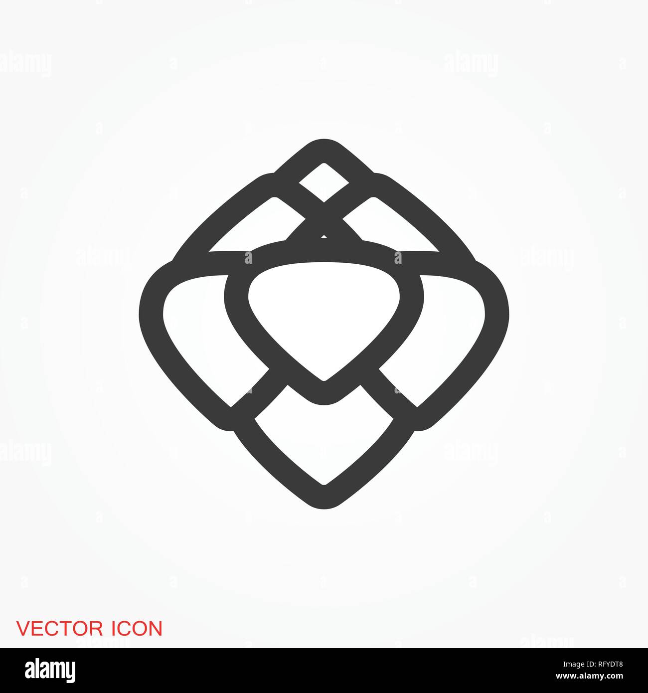 Hop icon logo, vector sign symbol for design Stock Vector Image & Art ...