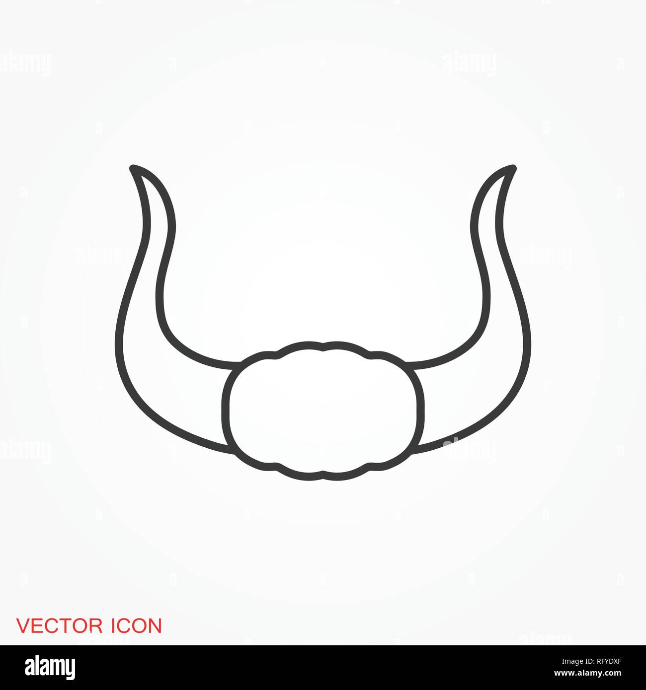 Bull horns logo, vector sign symbol for design Stock Vector Image & Art ...
