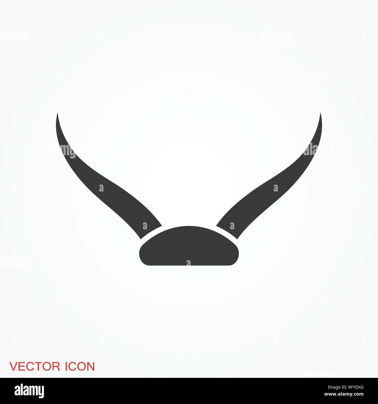 Bull horns logo, vector sign symbol for design Stock Vector Image & Art ...