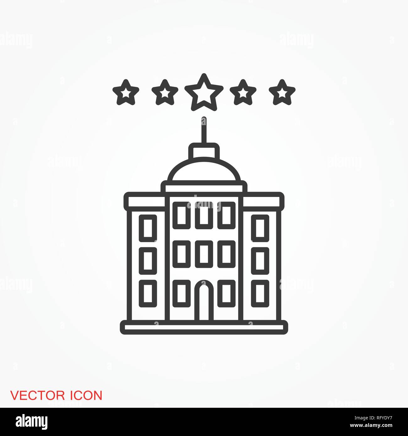 Hotel icon logo, vector sign symbol for design Stock Vector Image & Art ...