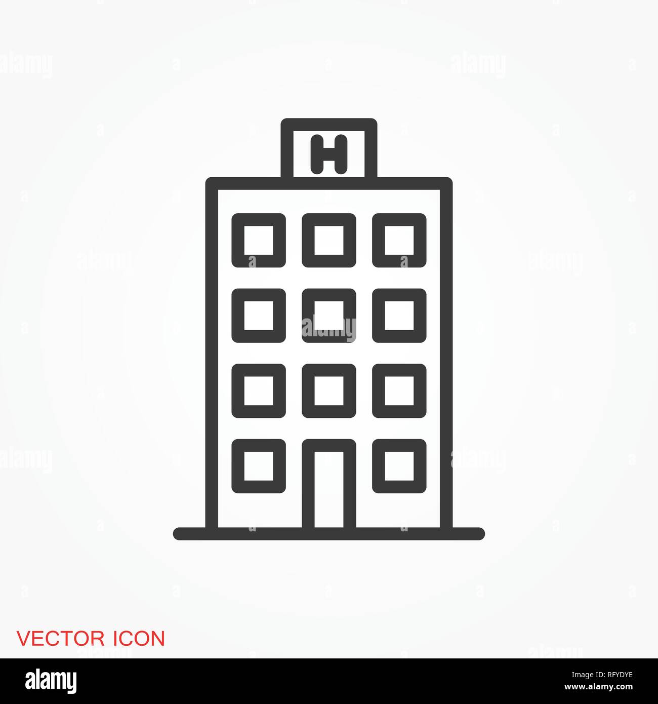 Hotel icon logo, vector sign symbol for design Stock Vector Image & Art ...