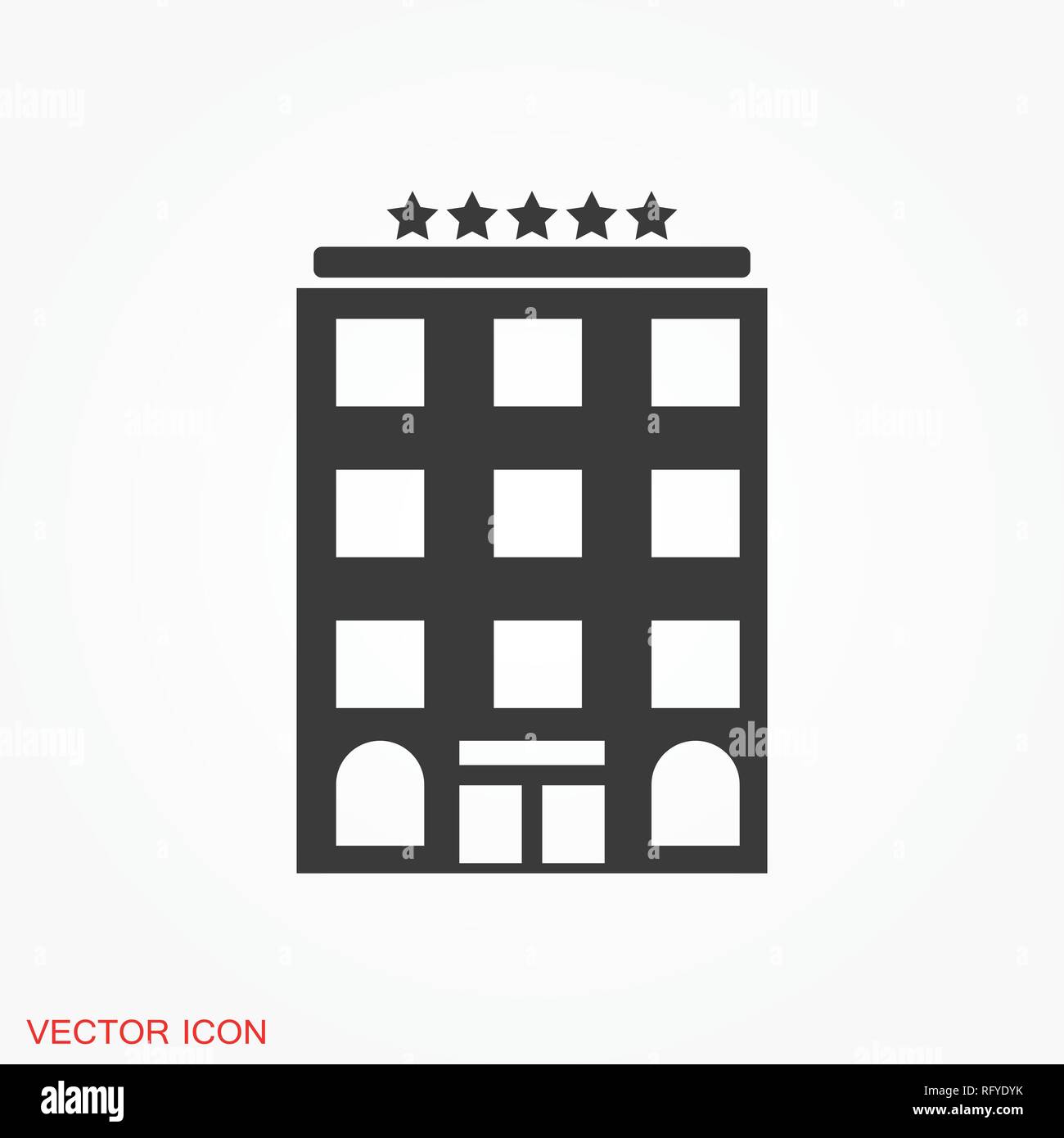Hotel icon logo, vector sign symbol for design Stock Vector Image & Art ...