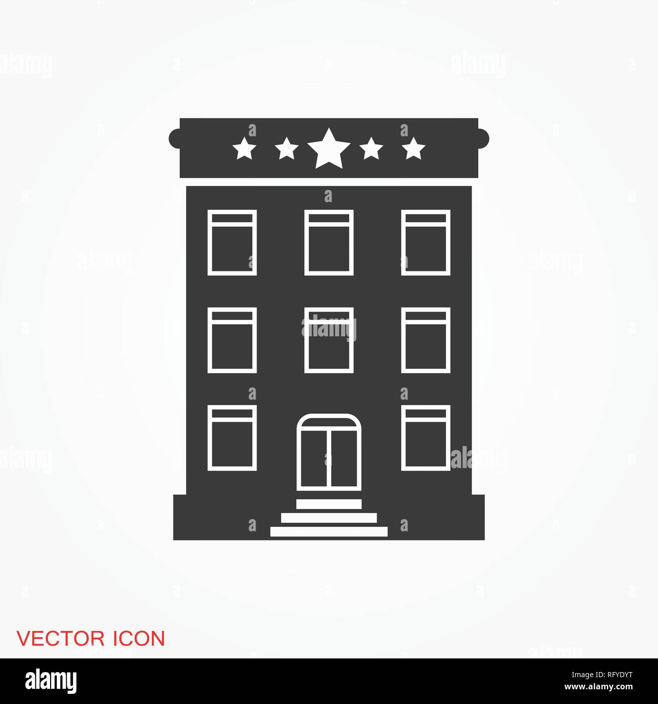 Hotel icon logo, vector sign symbol for design Stock Vector Image & Art ...