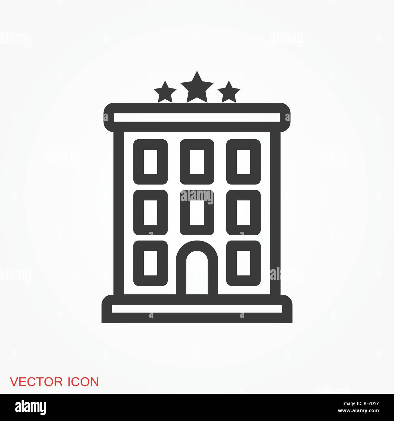 Hotel icon logo, vector sign symbol for design Stock Vector Image & Art ...