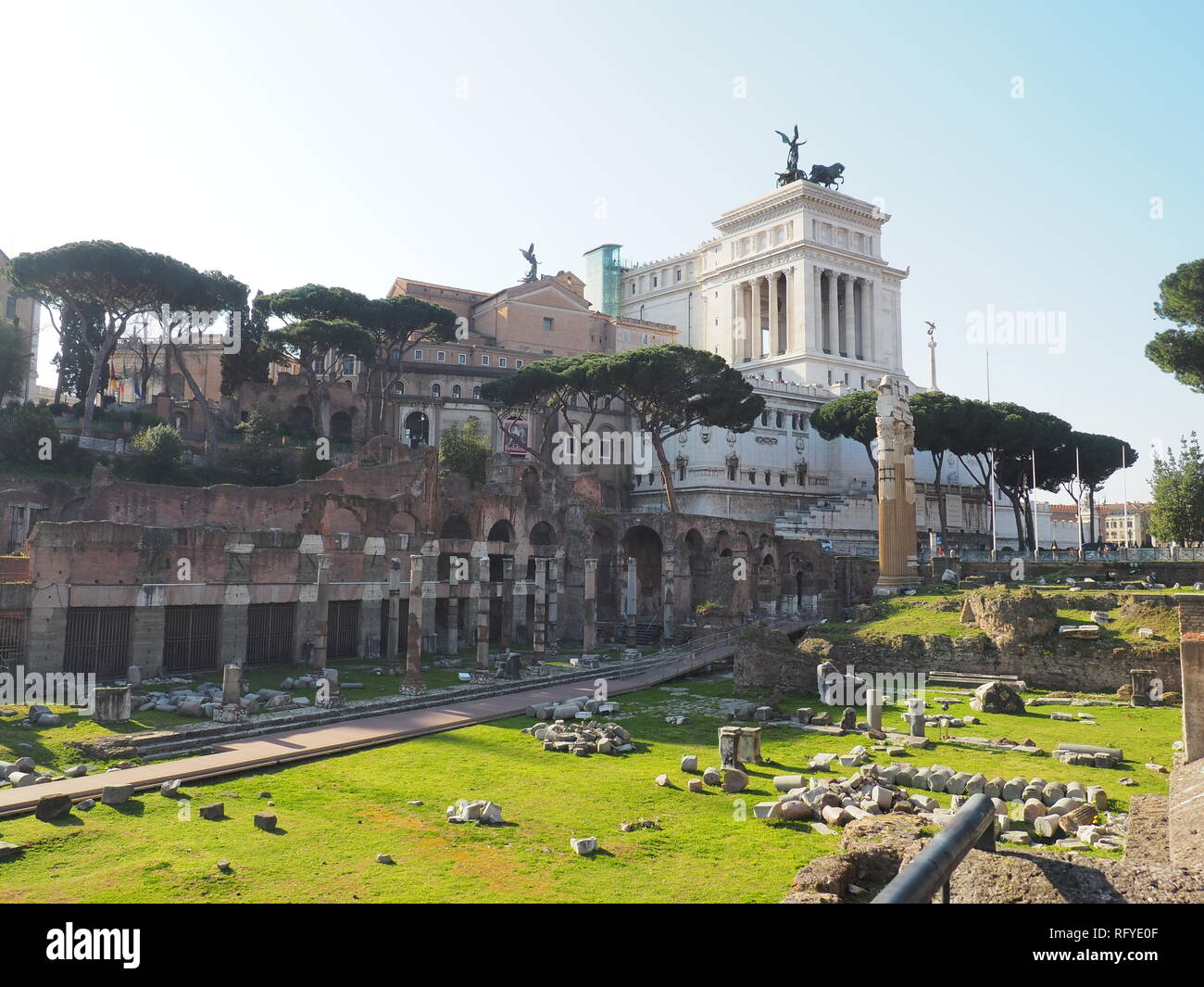 Roman Forum with Altare della Patria in the background - Rome - Italy ...