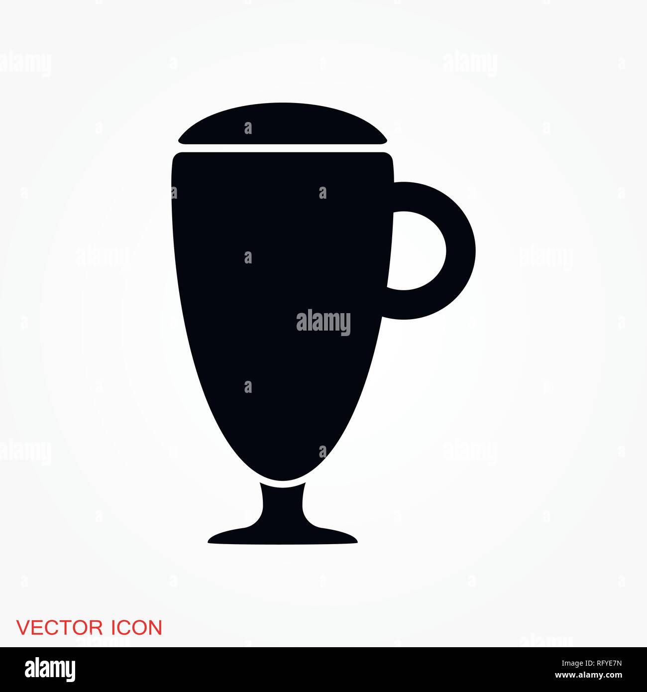 Latte coffee icon. logo, vector sign symbol for design Stock Vector ...
