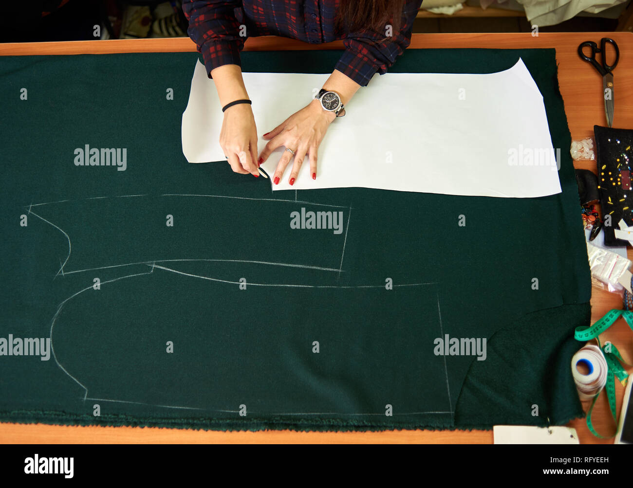 pattern cutting tool on markings Stock Photo - Alamy