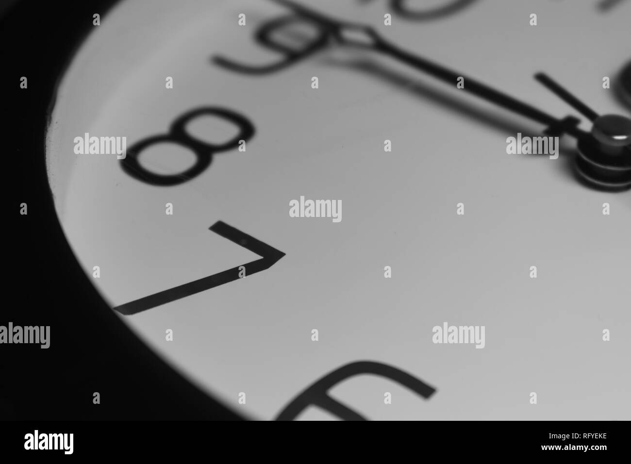 A clock dial view in close-up Stock Photo - Alamy
