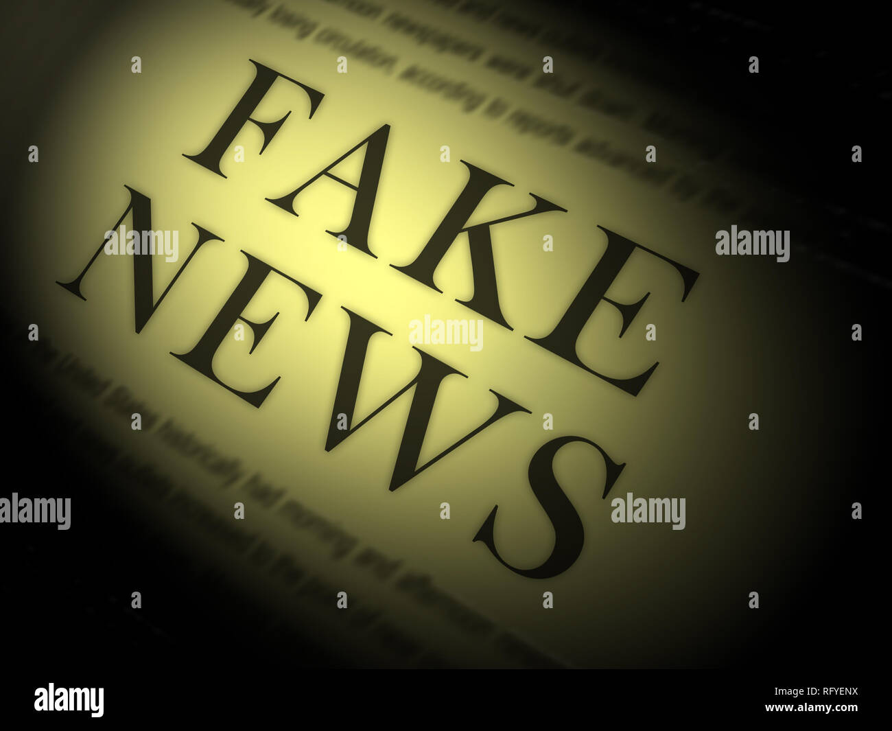 Fake News Newspaper Depicts Media Hoax And Misinformation. Lies In ...