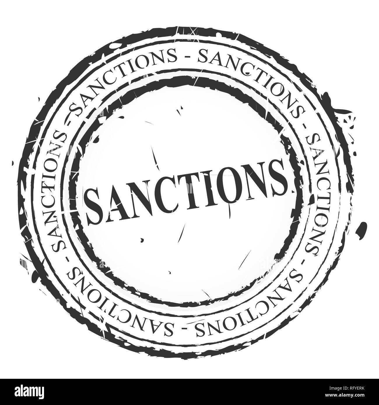 Sanctions stamp Black and White Stock Photos & Images - Alamy
