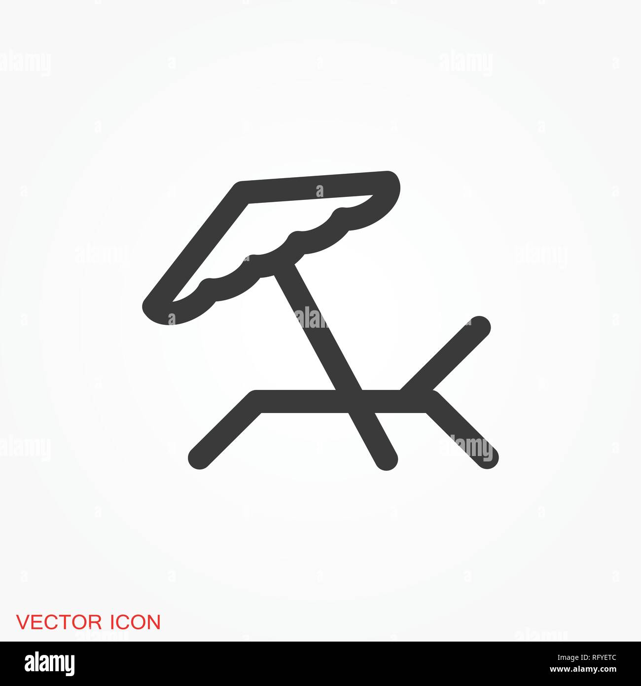 Chaise lounge icon logo, vector sign symbol for design Stock Vector ...