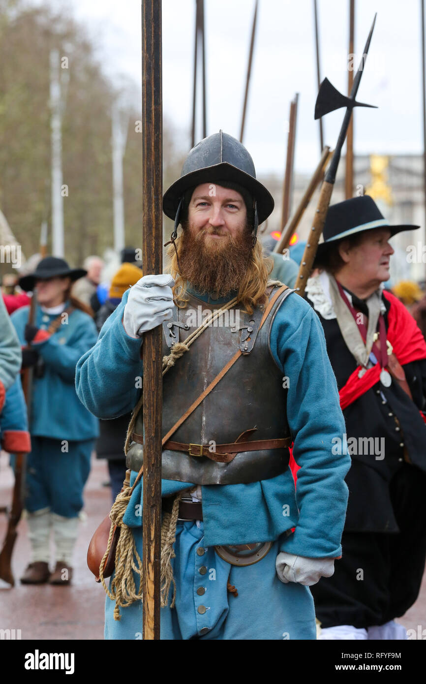 A member of the English Civil War Society seen re-enacting during the ...