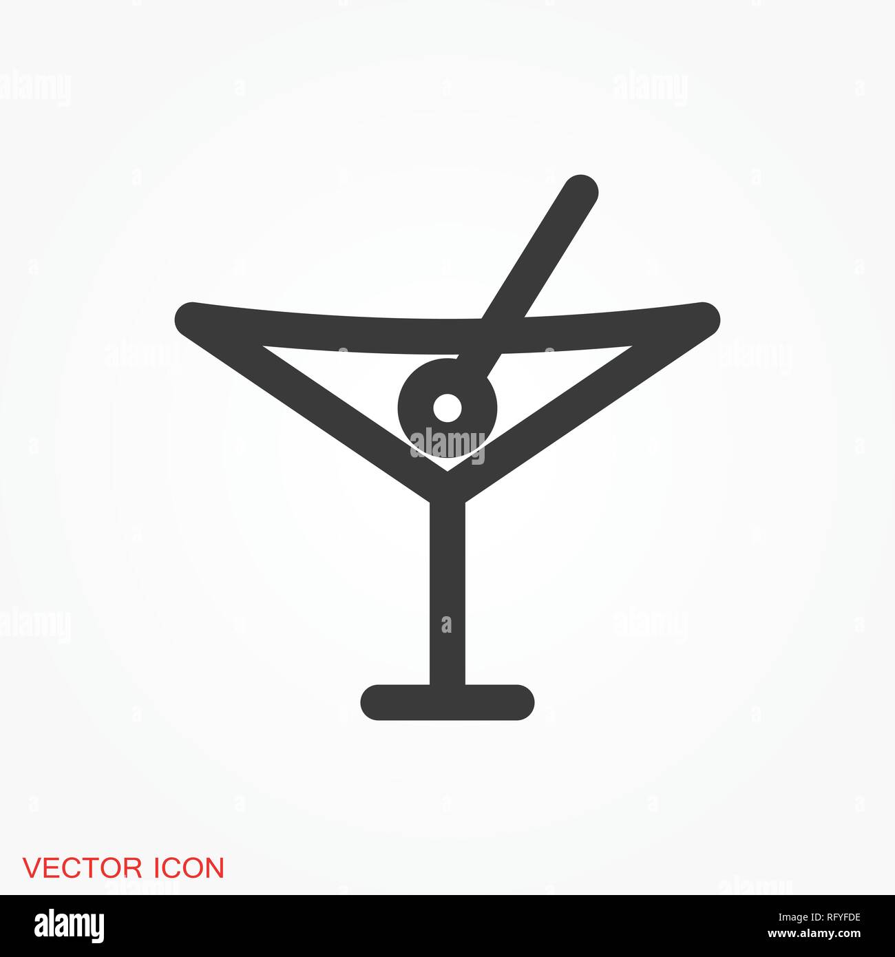 Martini icon logo, vector sign symbol for design Stock Vector Image ...