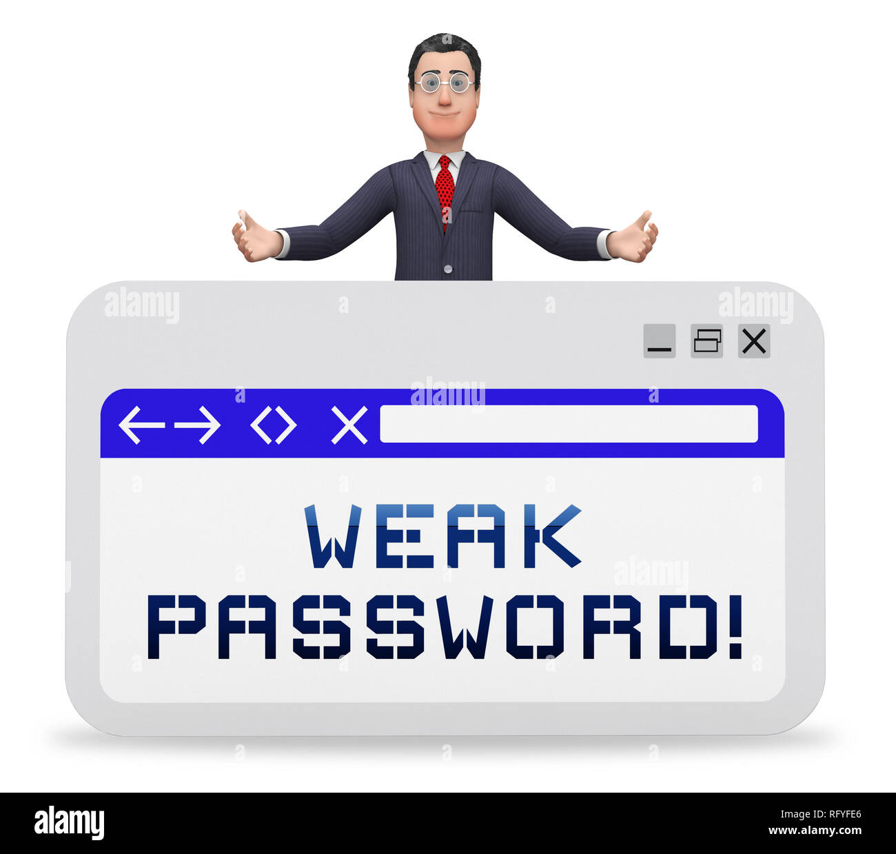 Cybersecurity warning Cut Out Stock Images & Pictures - Alamy
