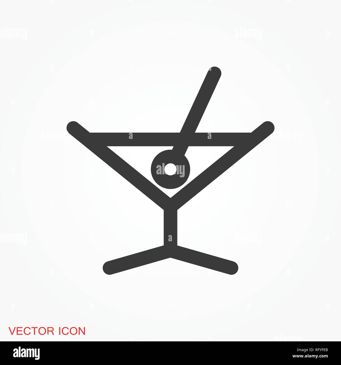 Martini icon logo, vector sign symbol for design Stock Vector Image ...