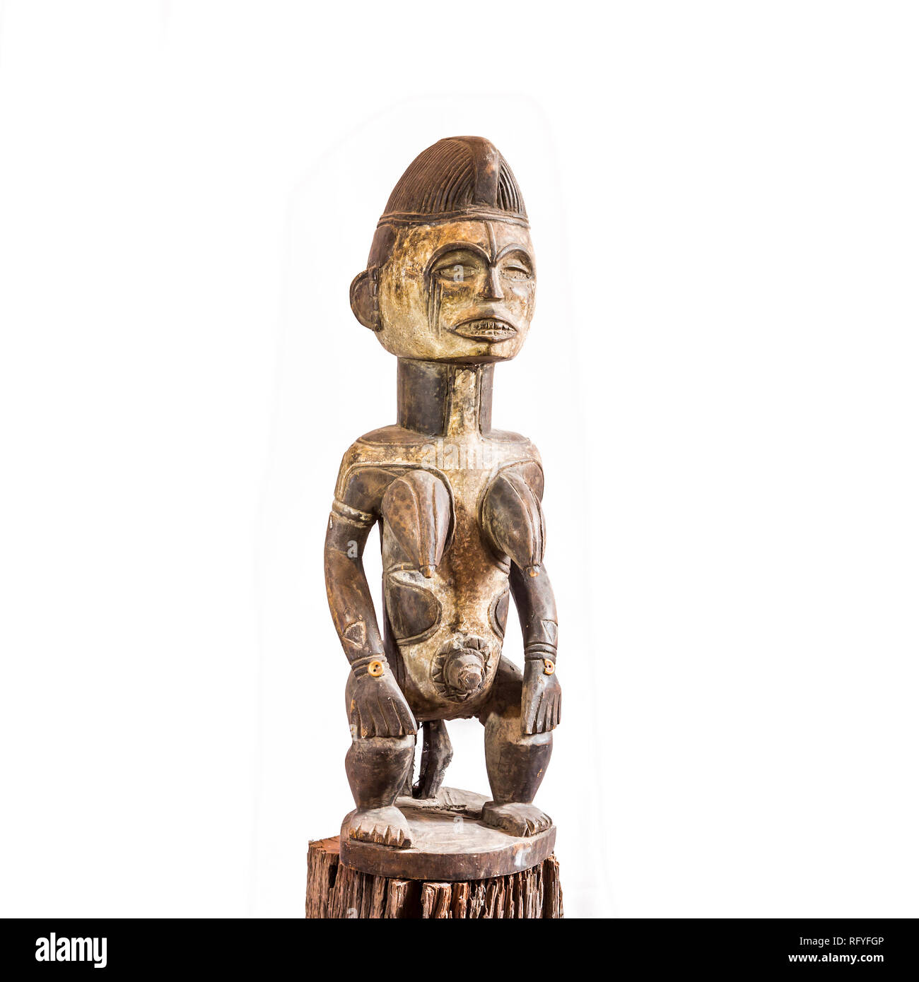 African ethnic wood carving from FANG ethnic - GABON Stock Photo - Alamy