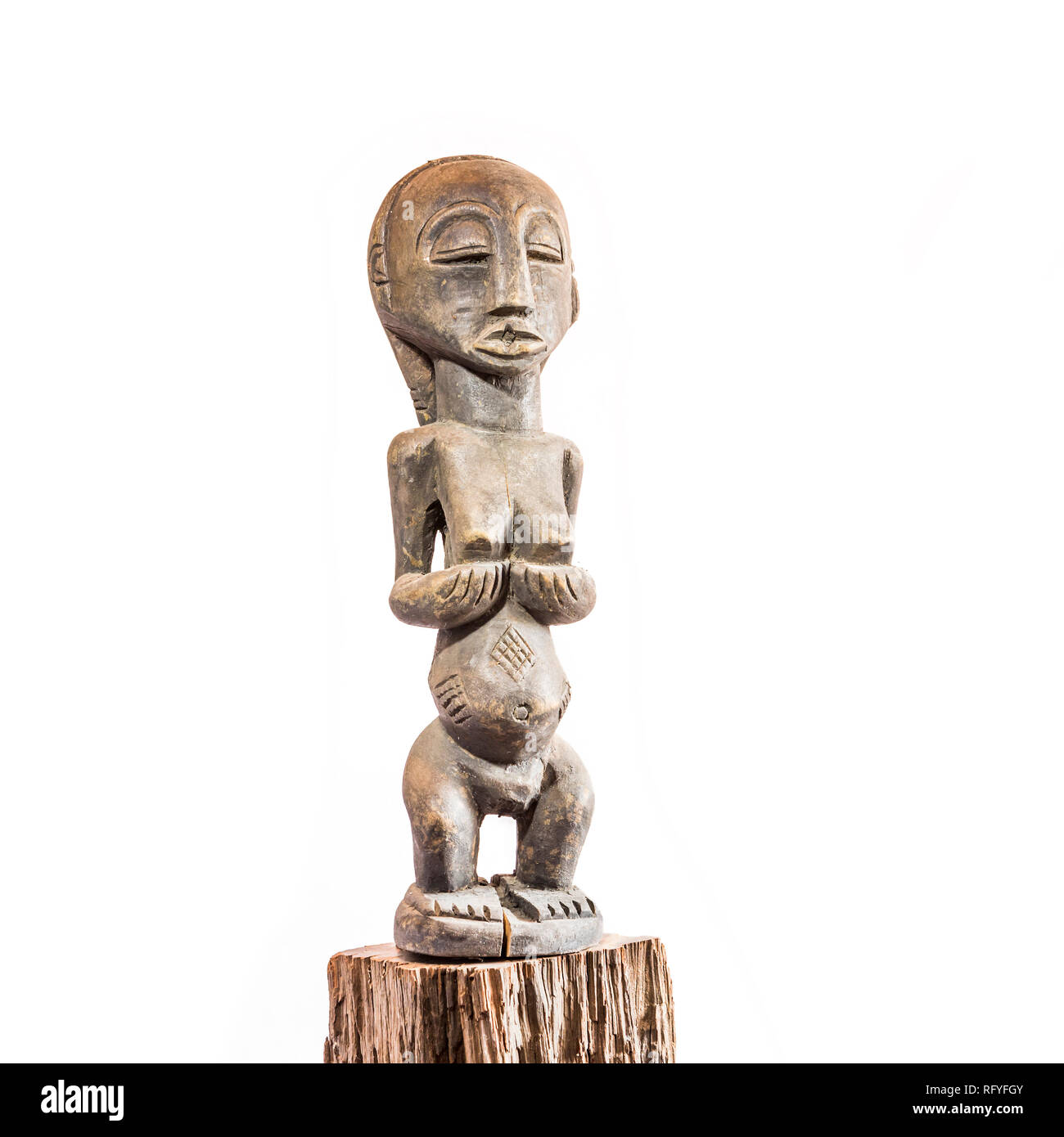 African ethnic wood carving from FANG ethnic - GABON Stock Photo - Alamy