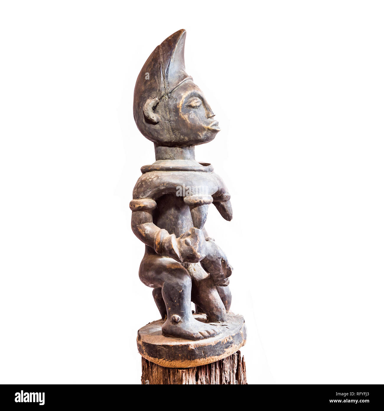 African ethnic wood carving from FANG ethnic - GABON Stock Photo - Alamy