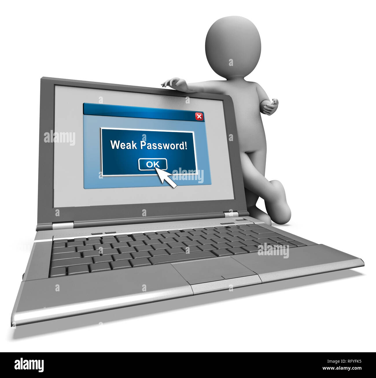 Cybersecurity warning Cut Out Stock Images & Pictures - Alamy