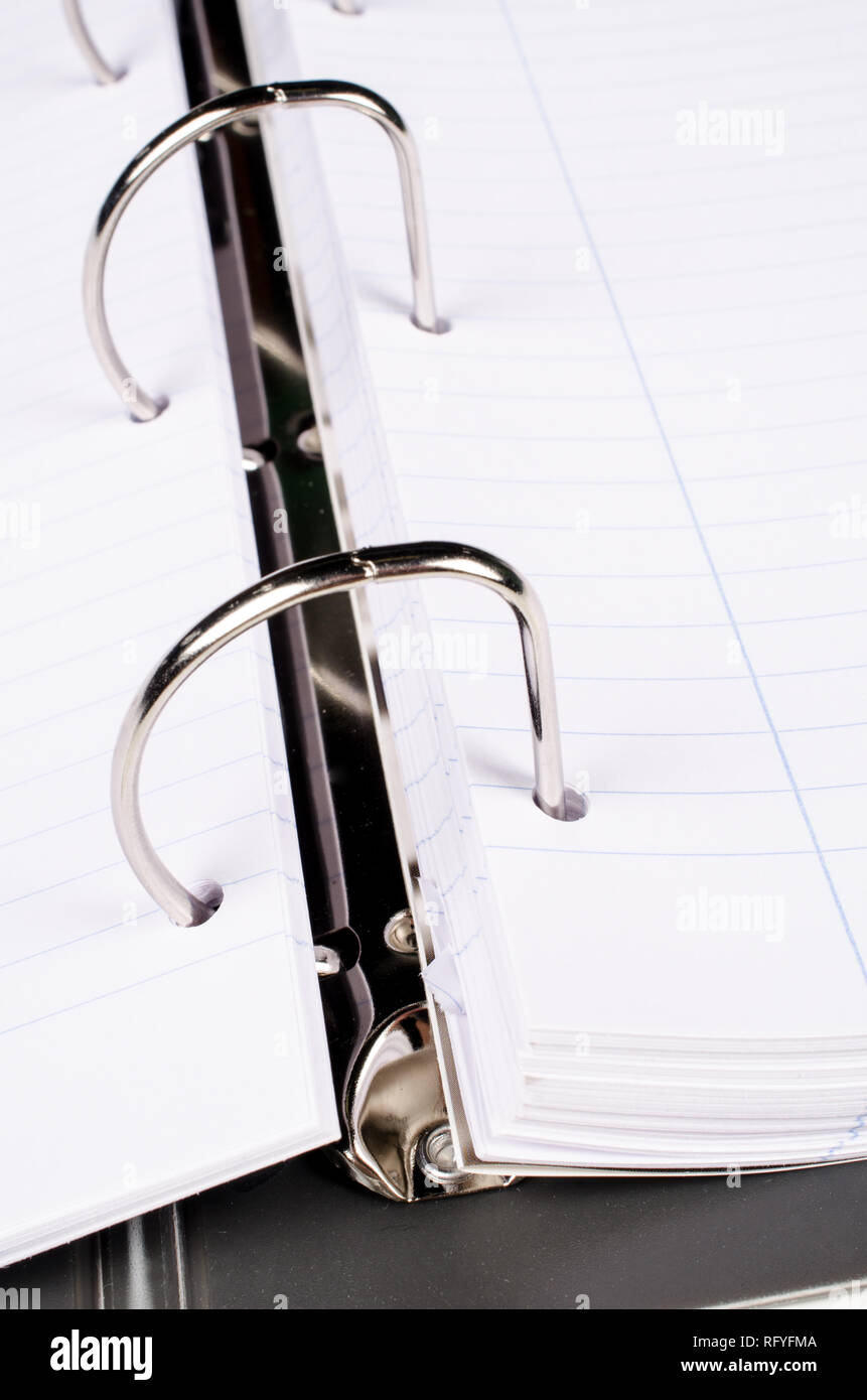 Traditional ringed notebook in an A4 format and with lined pages Stock ...