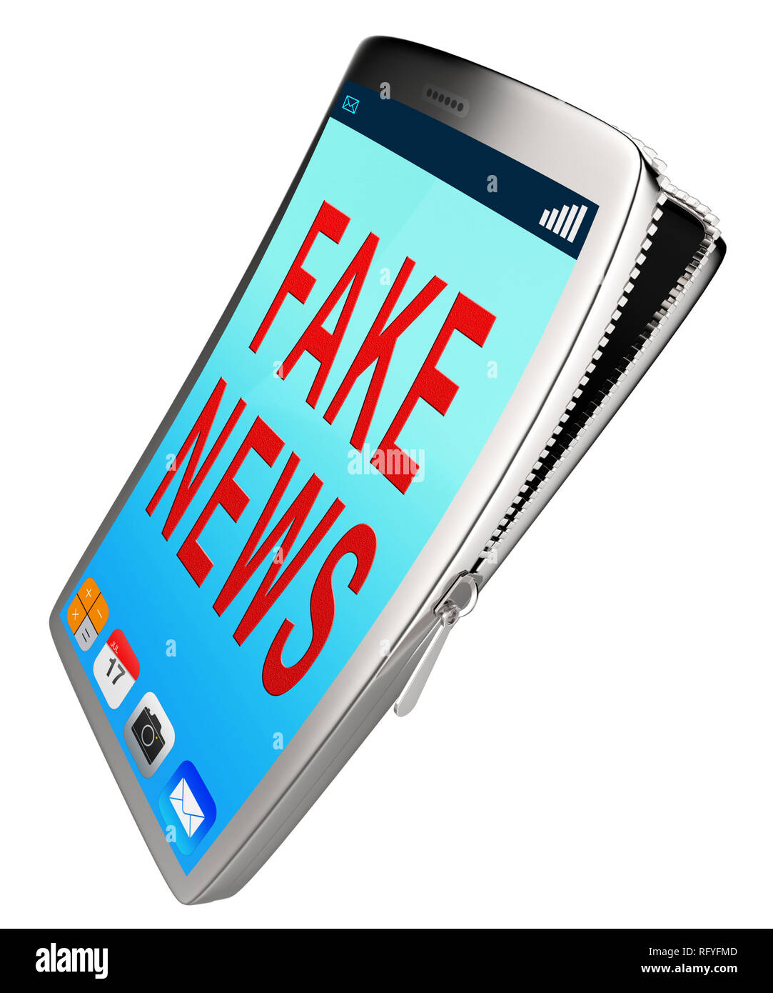 Fake News Phone Displays Misinformation On Social Media. False ...