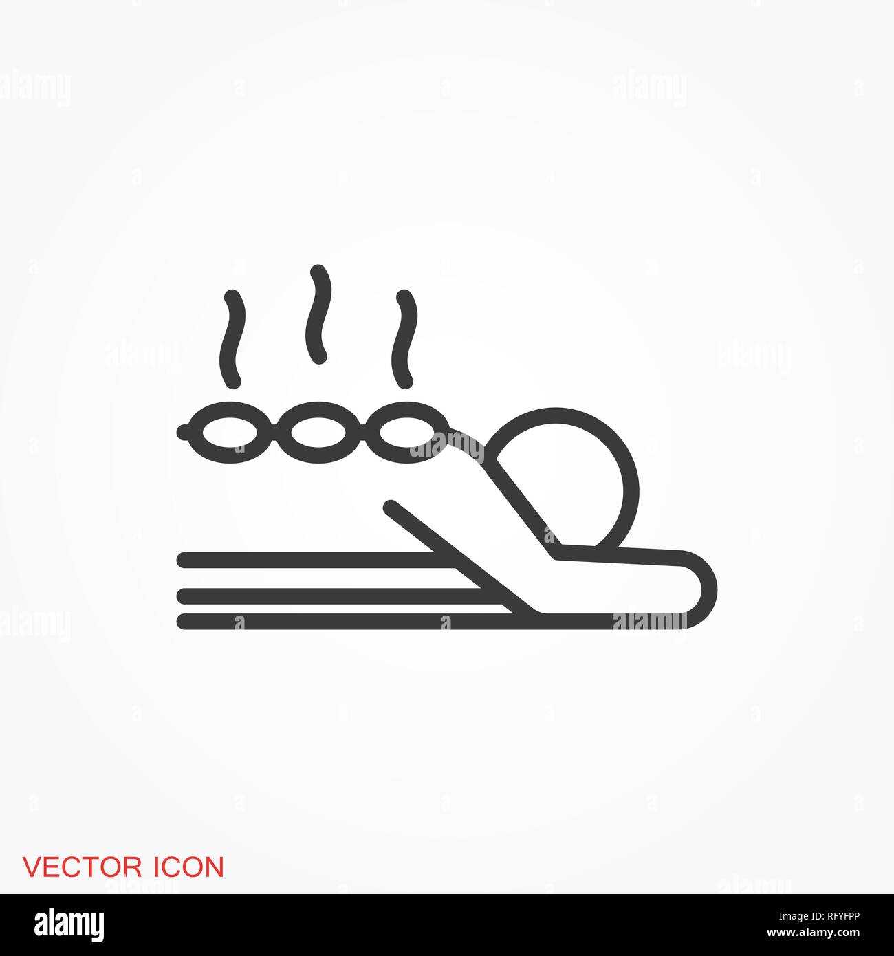 Massage Icon. spa vector illustration on white background Stock Vector ...