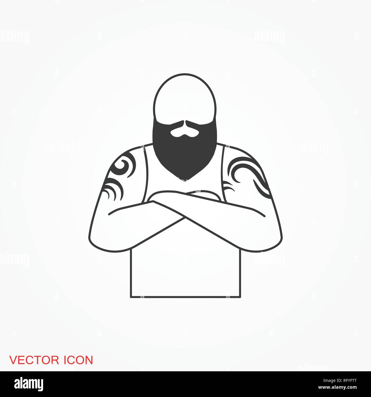 Body tattoo icon logo, vector sign symbol for design Stock Vector Image ...