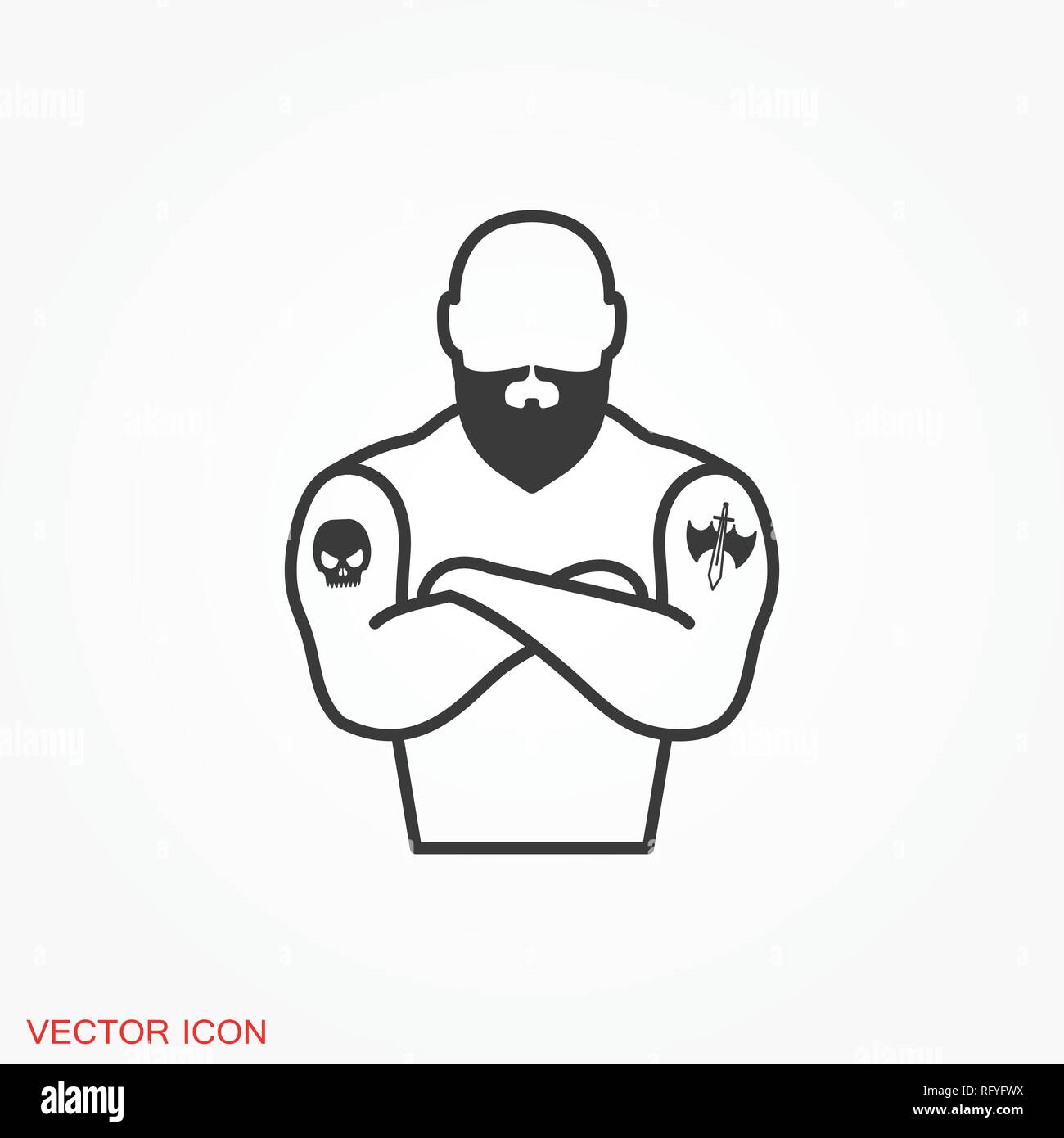 Body tattoo icon logo, vector sign symbol for design Stock Vector Image ...