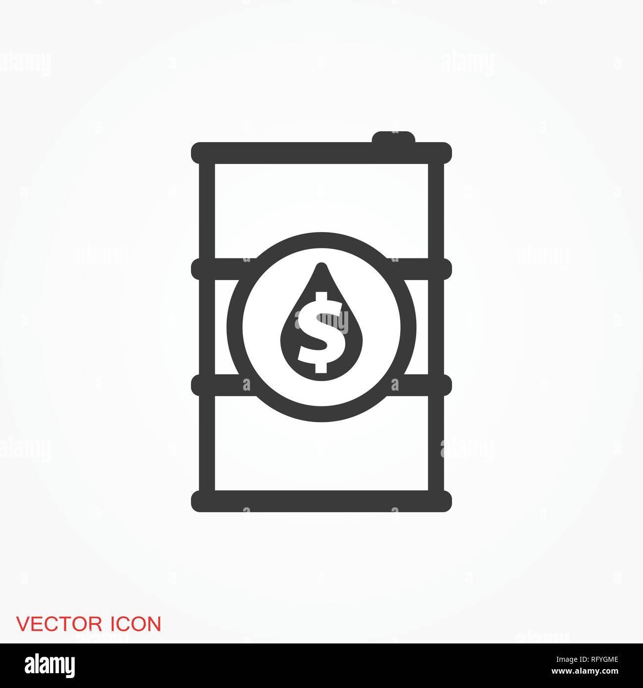 Oil drum container icon logo, vector sign symbol for design Stock ...