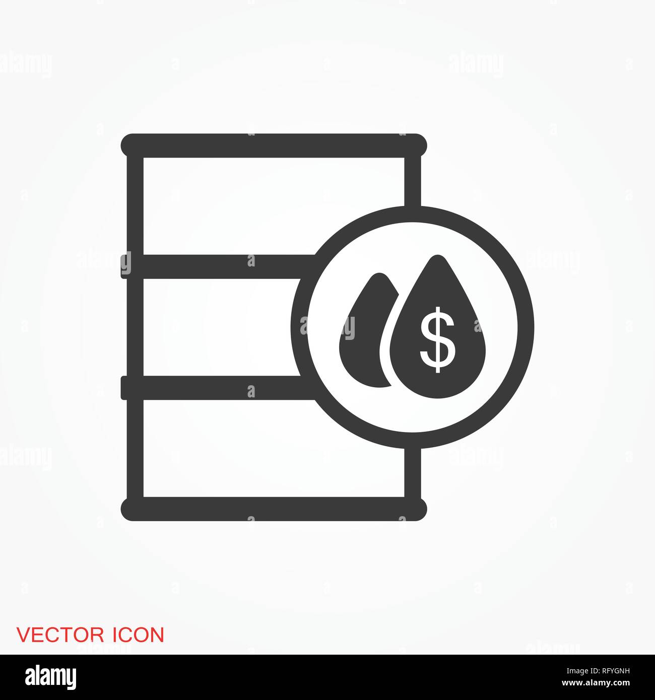 Oil drum container icon logo, vector sign symbol for design Stock ...